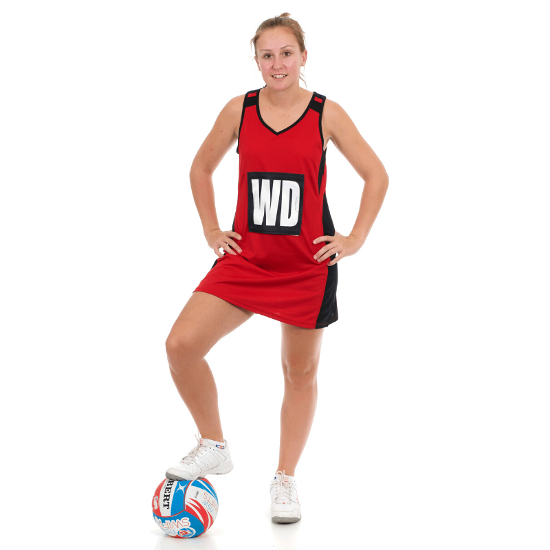 Essential Netball Dress Red/Black– Coast 2 Coast Sports Singapore